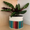 Medium Natural Canvas Bucket Basket - Etsy