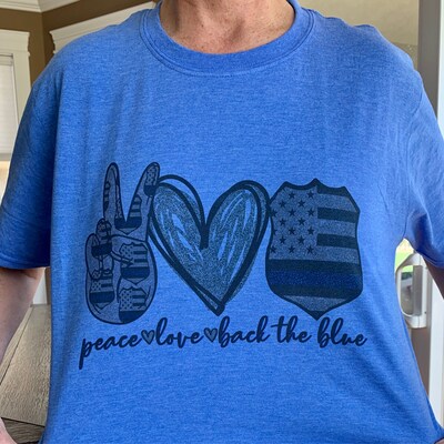 Back the Blue Shirt, Police & Law Enforcement Shirt, Blue Lives Matter ...