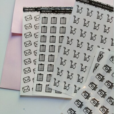 56 Clipboard Stickers, Clipboard Planner Stickers, Check Stickers, Day ...