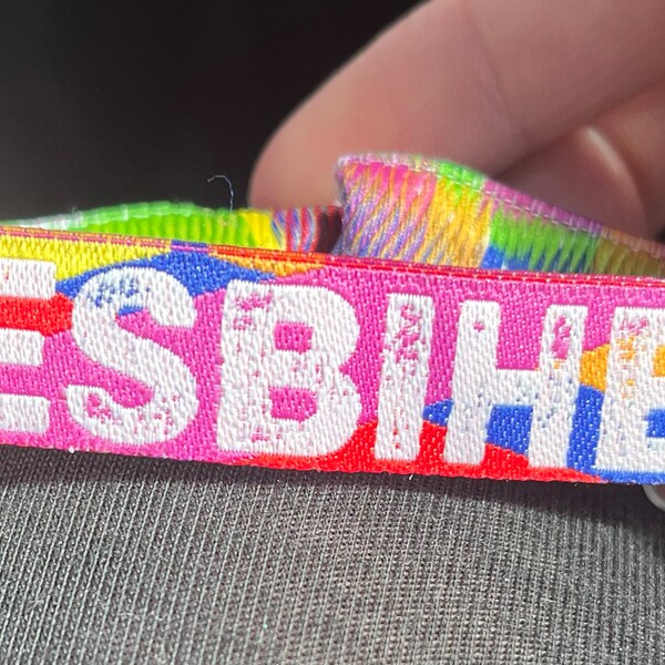 LESBIHEN Bride Pride Lesbian Gay Hen Party Rainbow Festival Wristband ...