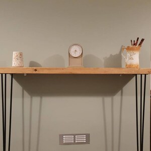 Omni Rustic Console Table With Black 3 Pin Hairpin Legs. hallway Table ...