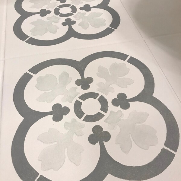 Felicity Tile Stencil – Large TILE STENCIL – Tile Stencils for Painting ...