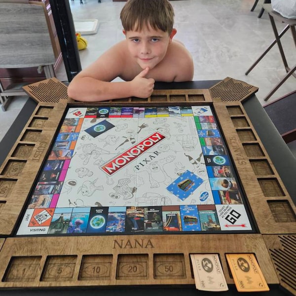 Personalized Game Board Organizer Frame Compatible With Monopoly Board ...