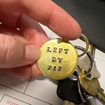 Thick Double Sided Brass Key Tag Labels Any Custom Text Super Quality ...