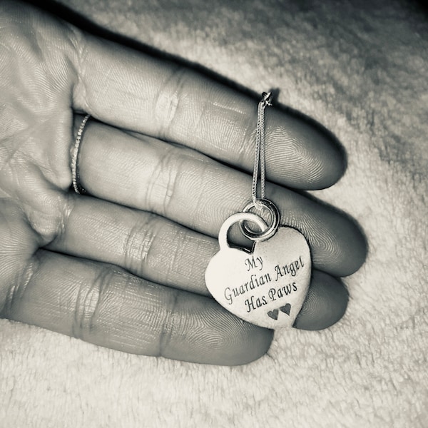 925 Solid Sterling Silver Engraved Heart Custom Name Personalized ...