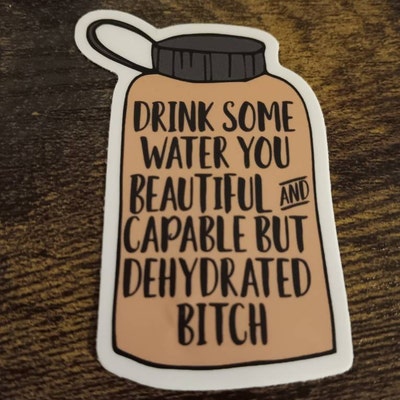 Drink Some Water Stickerfunny Stickerwaterproof Stickerscar ...