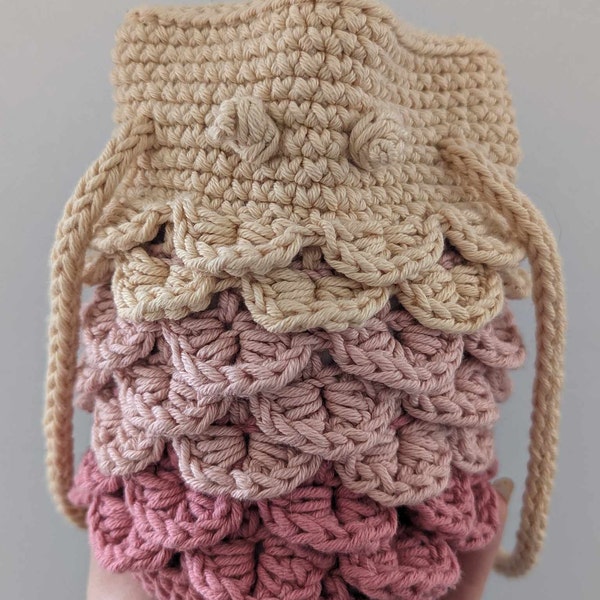 Crochet Pattern : Crochet Crocodile Stitch Crochet Bag Pattern, PDF ...