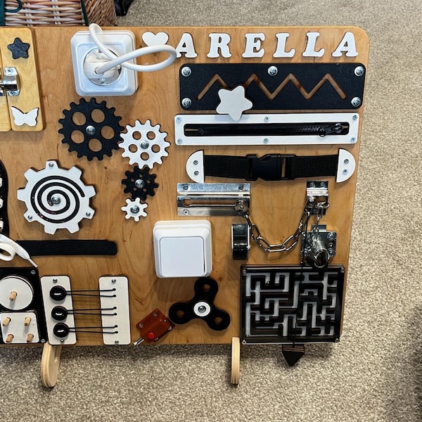 Fidget Board Toy for Adult, Sensory Activity Wall Busy Boards ...