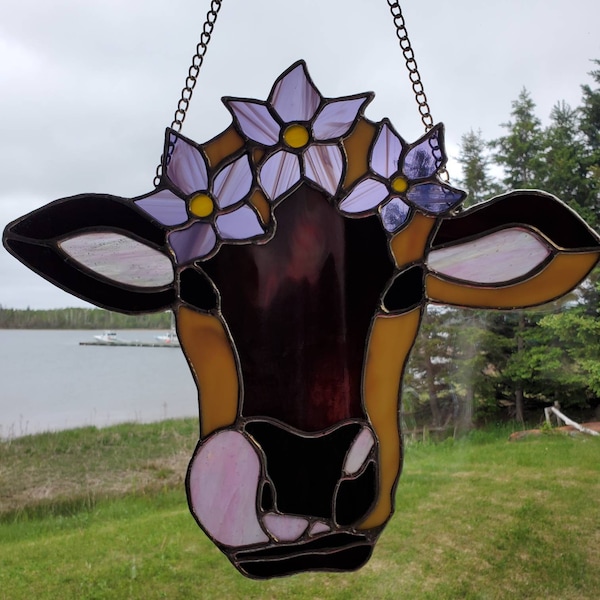 Cow Stained Glass Pattern, Digital Download, Stained Glass Patterns Cow ...