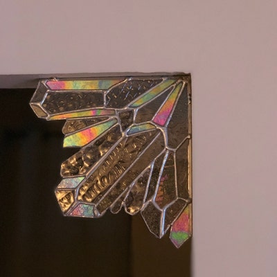 Clear Glass Crystal, Crystal Corner Piece, Stained Glass, Geology, Home ...