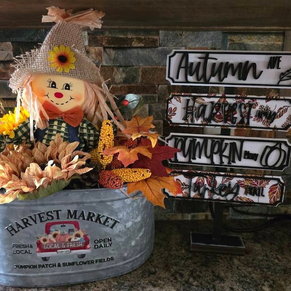 Fall / Thanksgiving Tiered Tray Street Signs Svg Cut Files for Laser ...