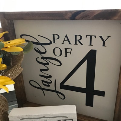 Family Name Party of Sign Family Party of Sign Party of Sign Family of ...