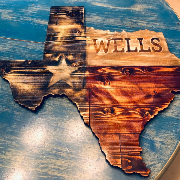 Personalized Texas Flag Wood Sign | Wood Wall Decor | Home Wall Decor ...