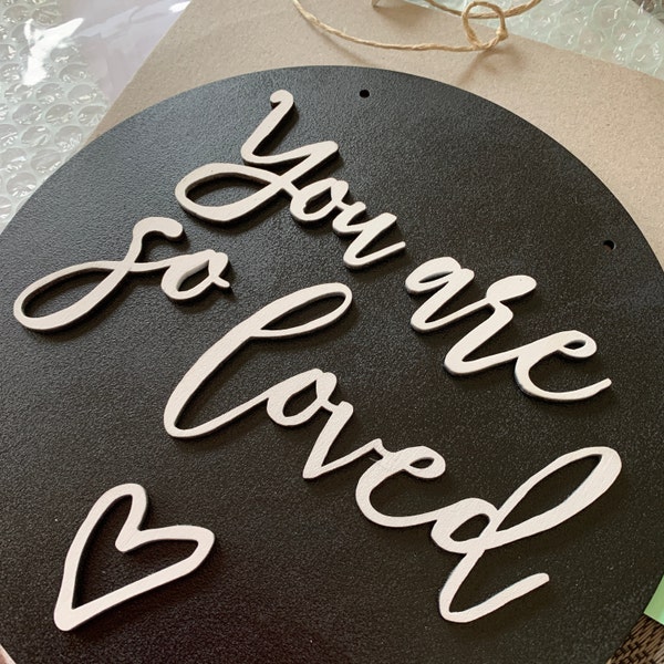 You Are so Loved Sign - Baby Shower Gift - Nursery Decor - Baby Girl ...