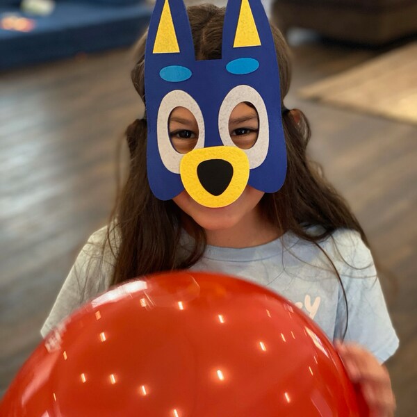 Personalized Bluey Felt Masks! Party Favors! Birthday Party! - Etsy