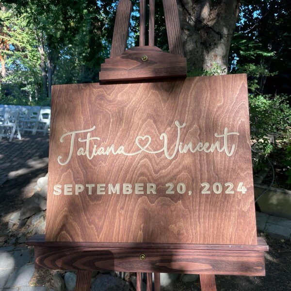 Wedding Welcome Sign, Wood Wedding Sign, Rustic Wedding Decorations ...