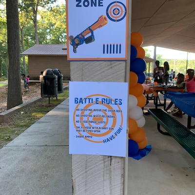 Dart Party Rules, Dart Battle Party Decor, Dart War Rules Sign, Dart ...