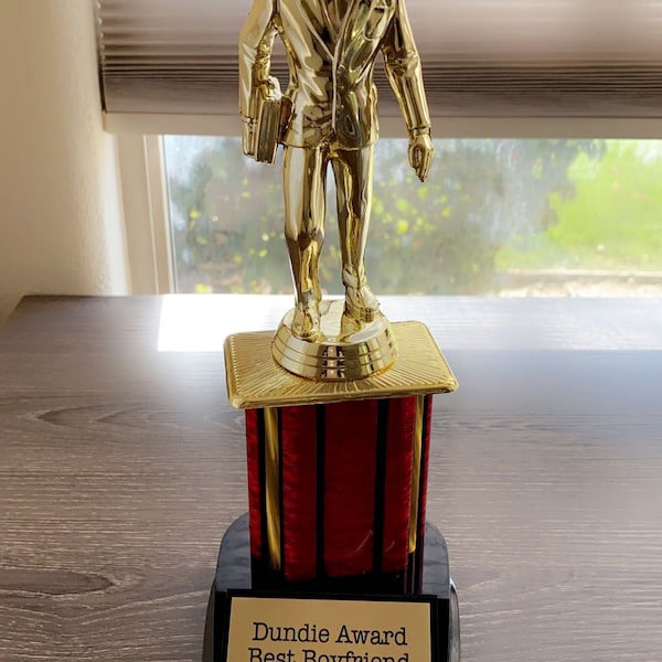 Custom Dundie Award – Personalized Office Trophy – Funny Employee Award ...