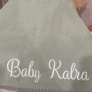 Embroidered Name Baby Blanket / Soft Custom Personalized Baby Blanket ...
