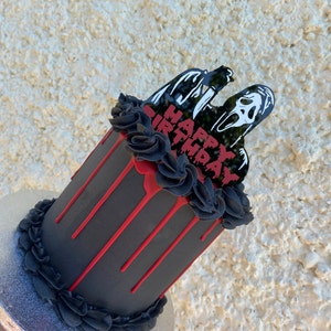 Scream Inspired Ghostface Happy Birthday Cake Topper - Etsy
