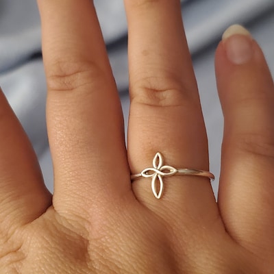 Silver Infinity Cross Ring Infinity Celtic Cross Ring Celtic Ring Cross ...