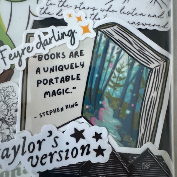 Book Sticker, Reading Quote, Book Club, Bookish Stickers for Water ...