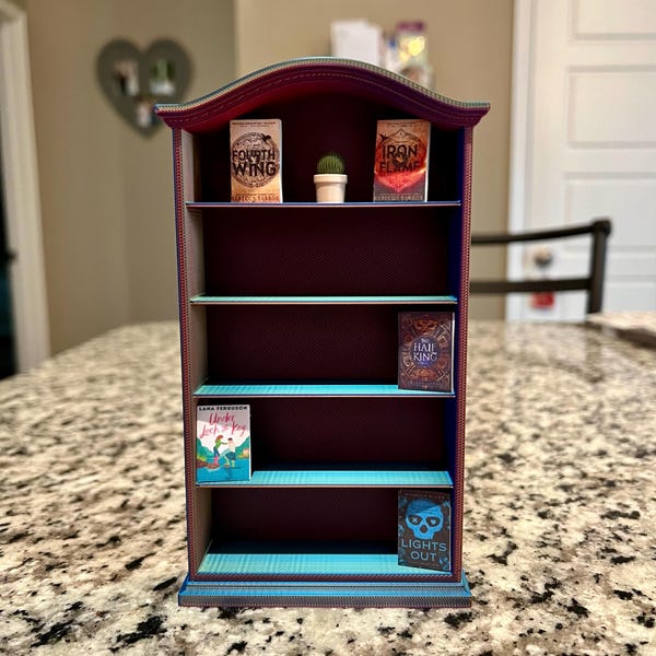 1/6 Scale 3 Shelf Mini Library Cart/ Mini Brands Books / Mini Books ...