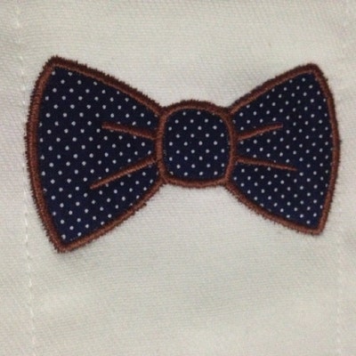 Bow Tie Applique Machine Embroidery Design - Etsy