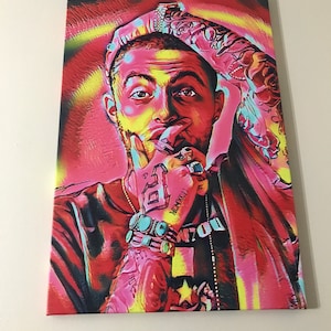 Tupac 2Pac Praying Canvas Abstract Colors Wall Art Decor | Etsy