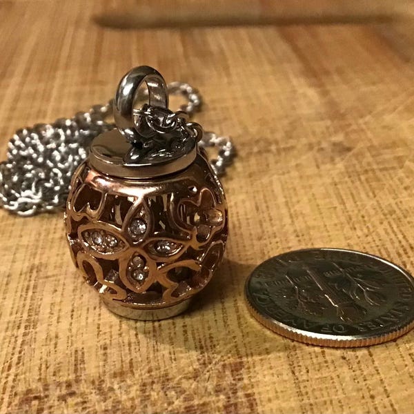 Pink Lotus Flower Urn Necklace for Women, Personalized Buddhist Urn ...
