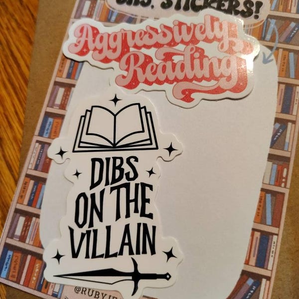 Dibs on the Villain Sticker, Bookish Sticker, Book Lover, Smut Books ...