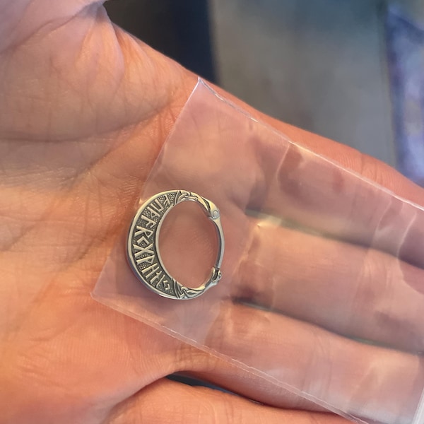 Sterling Silver Celtic Viking Hoop Earring for Men 0,6 Inch Unisex Hoop ...