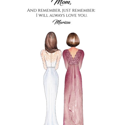 Custom Mother of the Bride Print, Family Wedding Print, Personalized ...