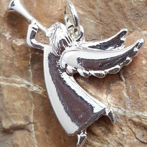 Silver Angel Charm, Colorful Beaded Angel Charm, Crystal Angel Pendant ...