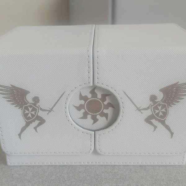 Customized Engraved White MTG 300+ Card Box, Commander Deck, TCG Box ...
