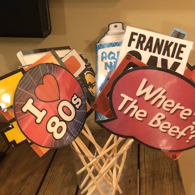 I Love the 00s Photo Booth Party Props Decoration 2000s Decor 21st ...
