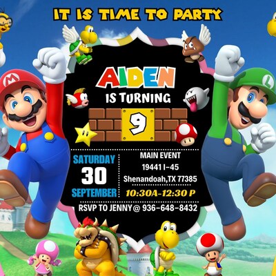 Arcade Birthday Invitation Template, Arcade Invitation, Neon Glow ...