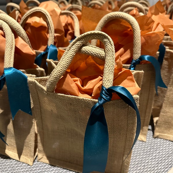 Small Jute Bag - Wedding Welcome Gift - Eco-friendly Bag - Craft Bag ...