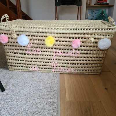 PERSONALIZED Wicker Storage Chest, Toy Trunk, Wicker Toy Chest, Rattan ...