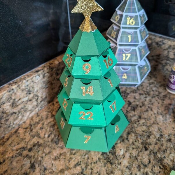 SVG Advent Calendar Christmas Tree Including Video Instructions Plotter ...