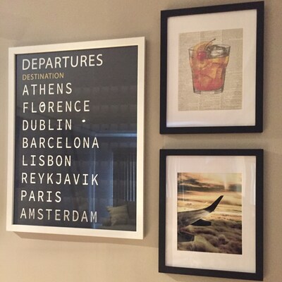 Travel Poster Departures Board Art Print Train Station Board Large Art ...