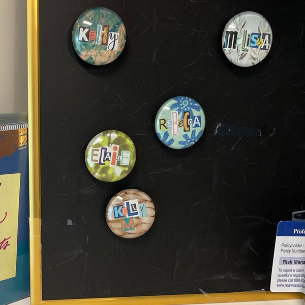 Custom Glass Magnet | Super Strong Magnet | Letter Magnet | Name Magnet ...