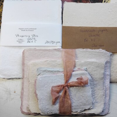 SAGE 250 Gsm B6 / A6 Handmade Paper Craft Paper - Etsy
