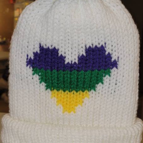 Heart Hat PATTERN Only/ Circular Knitting Machine/pdf Pattern/knitting ...