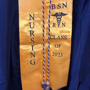 Custom Graduation Stole Class of 2022, Personalize Embroidery College ...