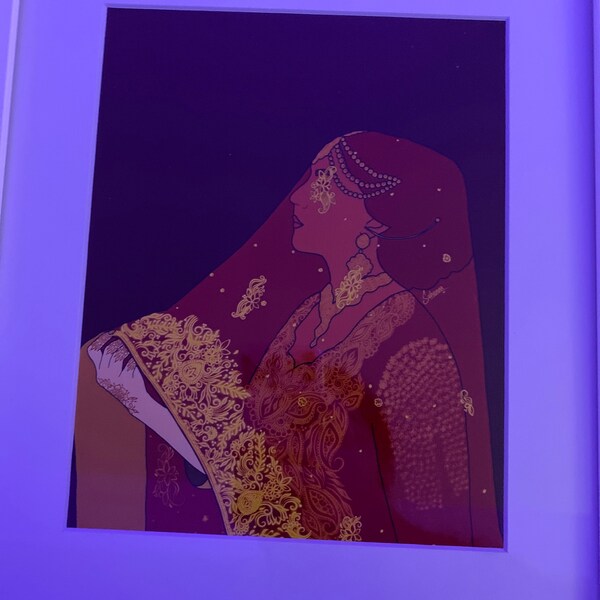 Ghoonghat Guddiyan Print // Desi Art // Indian // South Asian // Lengha ...