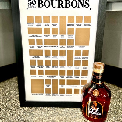 The Original Bourbon Scratch off Poster the 50 Best Bourbons - Etsy