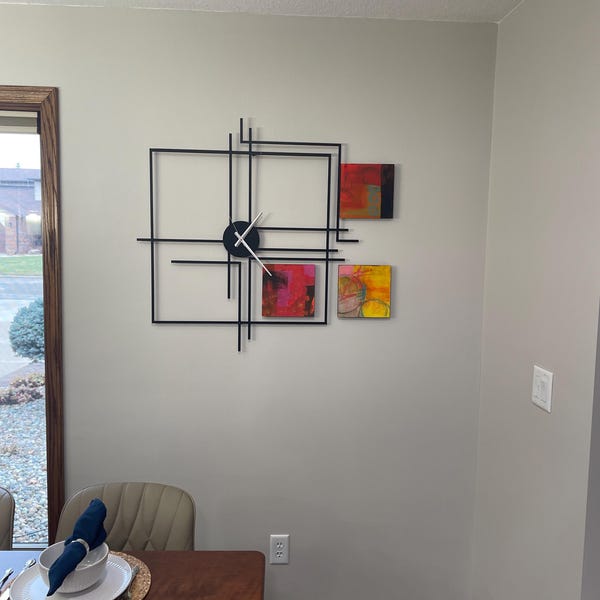 Unique Clock for Wall, Modern Wall Clock, Large Wall Clock, Trendy Wall ...