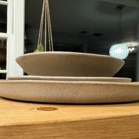 Large Wide Ceramic Bowl Large Flat Bowl With a Combination of Hand ...