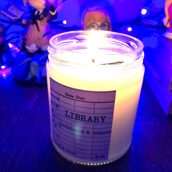 Library Candle, Book Lover Candle, Book Lover Gift, Book Candles ...